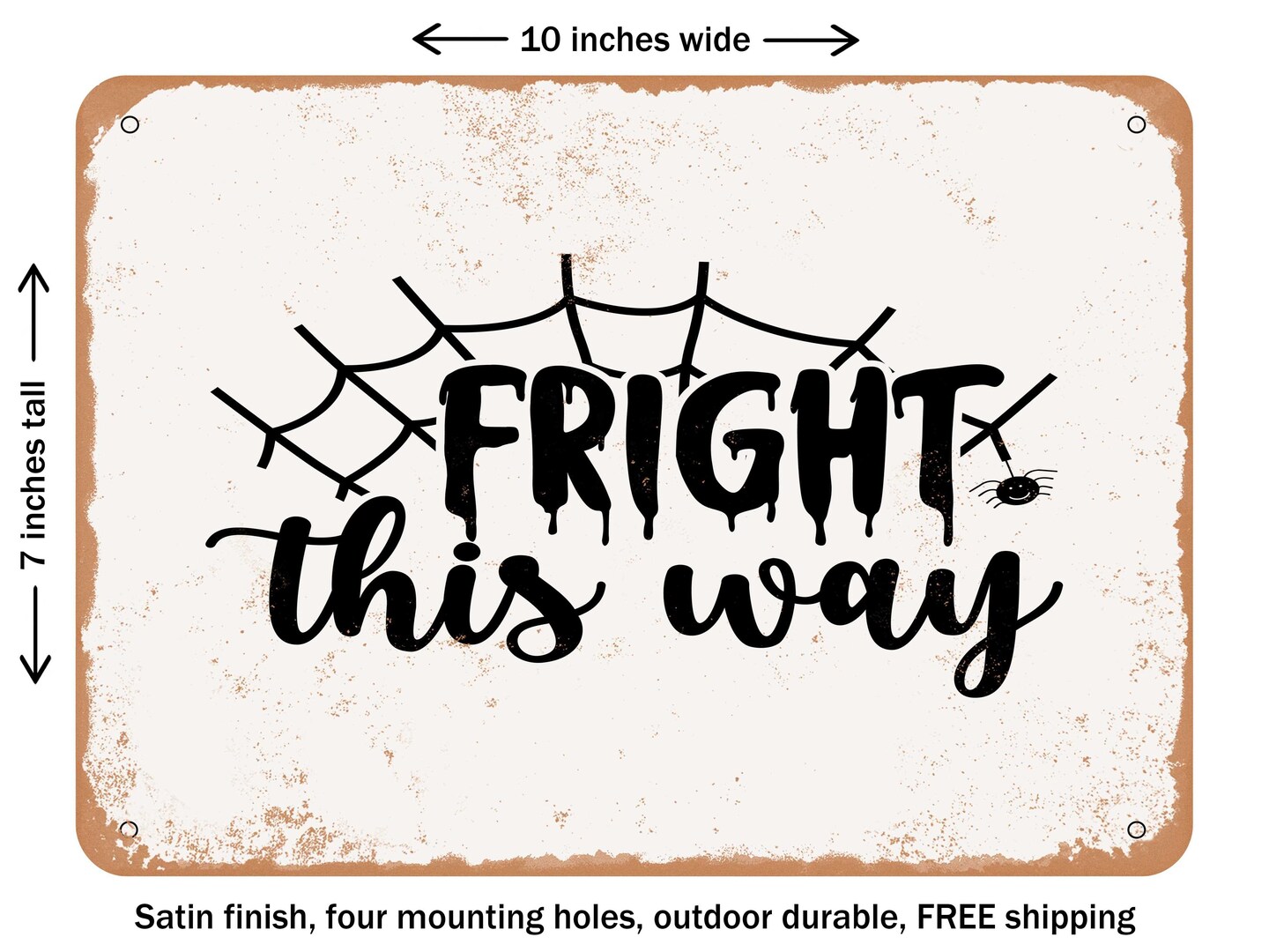 DECORATIVE METAL SIGN - Fright This Way - Vintage Rusty Look | Michaels