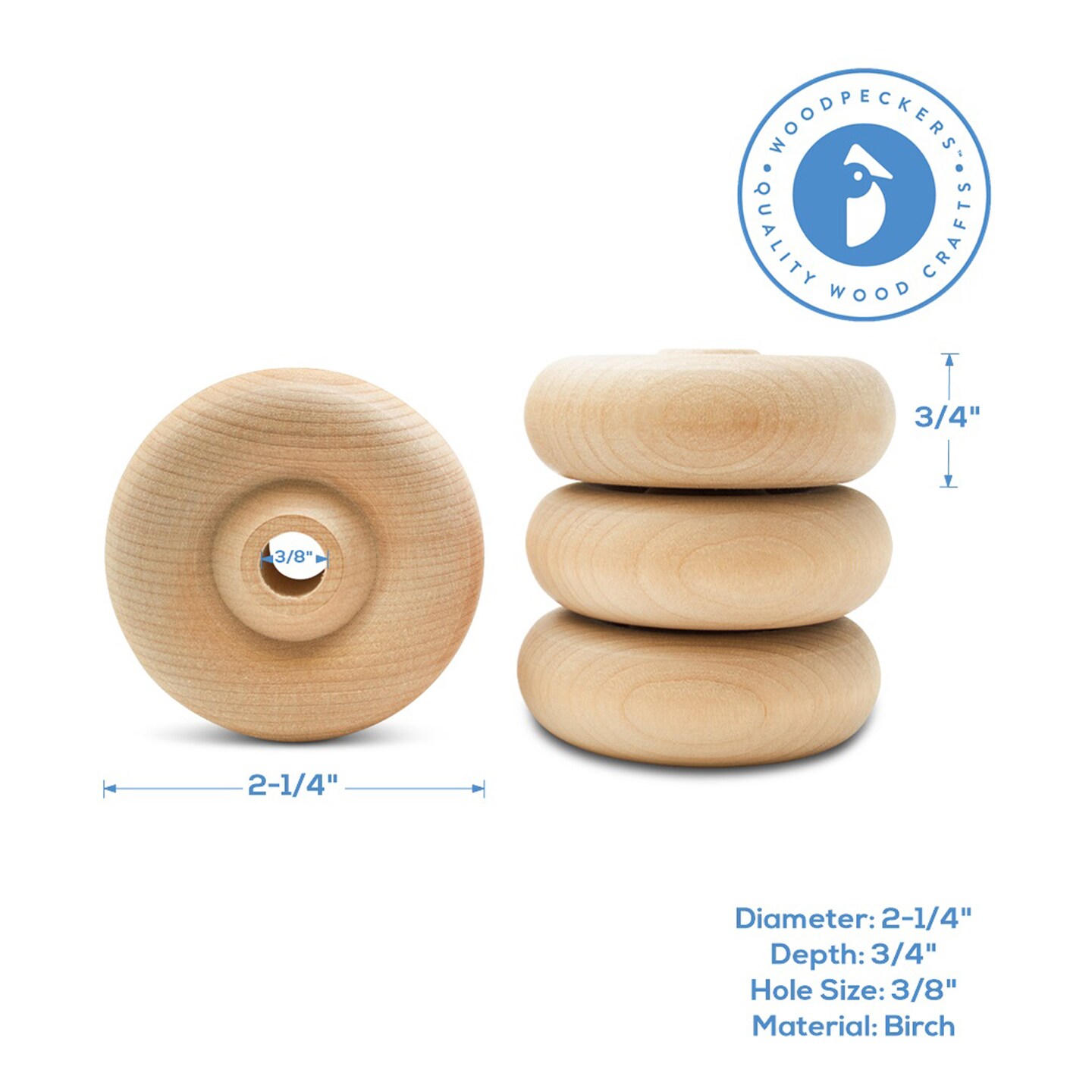Classic Mini Wood Wheels, Multiple Sizes, Craft | Woodpeckers ...