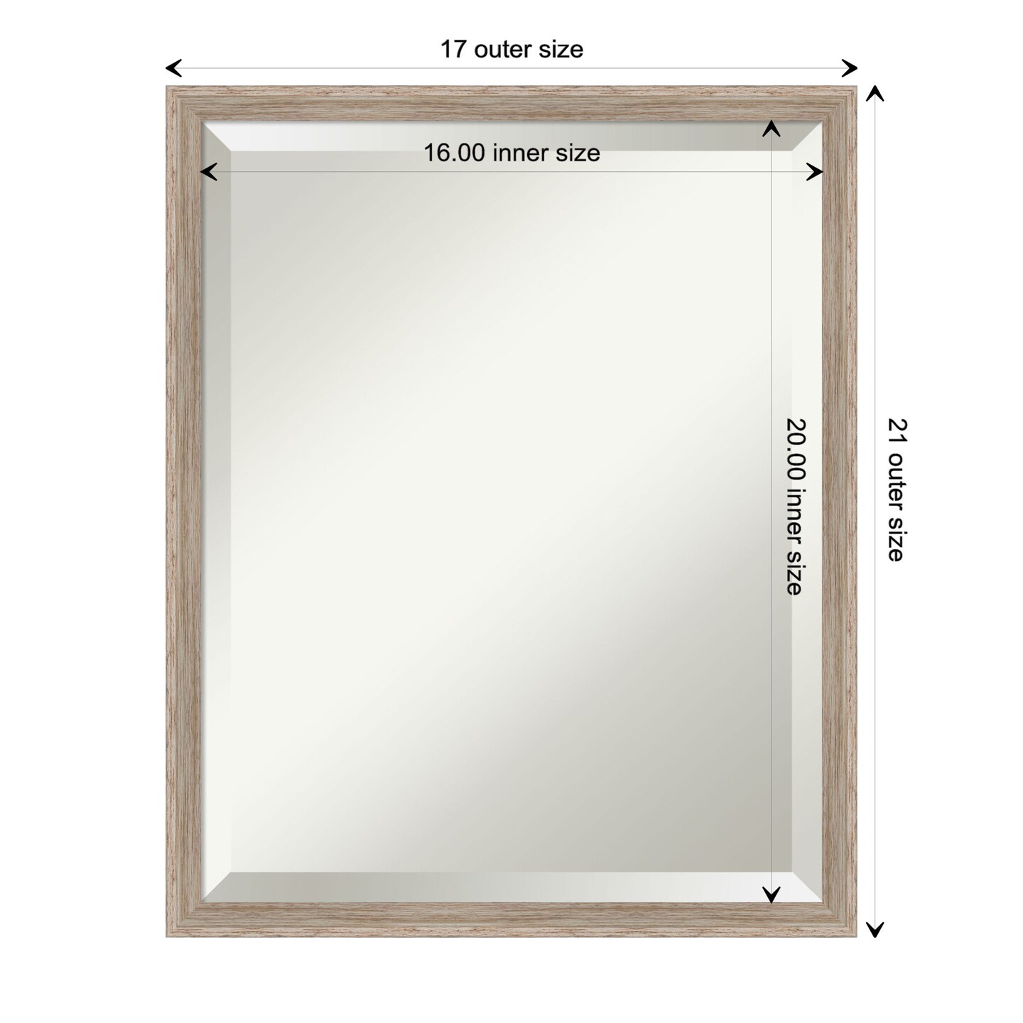 Beveled Wood Bathroom Wall Mirror, Hardwood Wedge Frame | Michaels