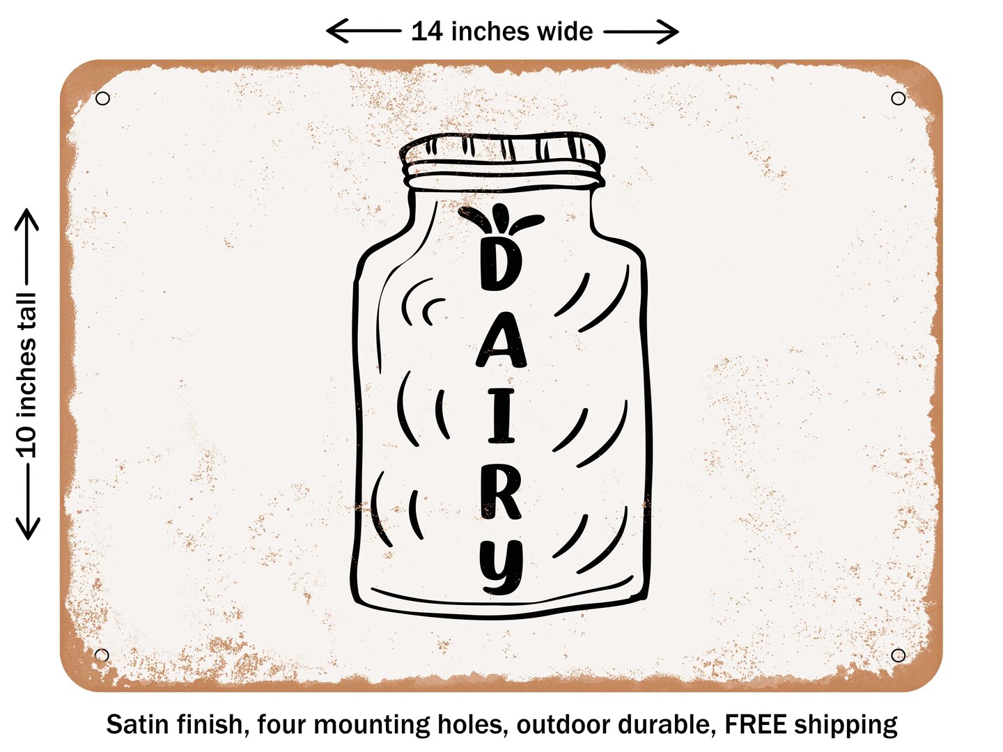 DECORATIVE METAL SIGN - Dairy - Vintage Rusty Look | Signs | Michaels