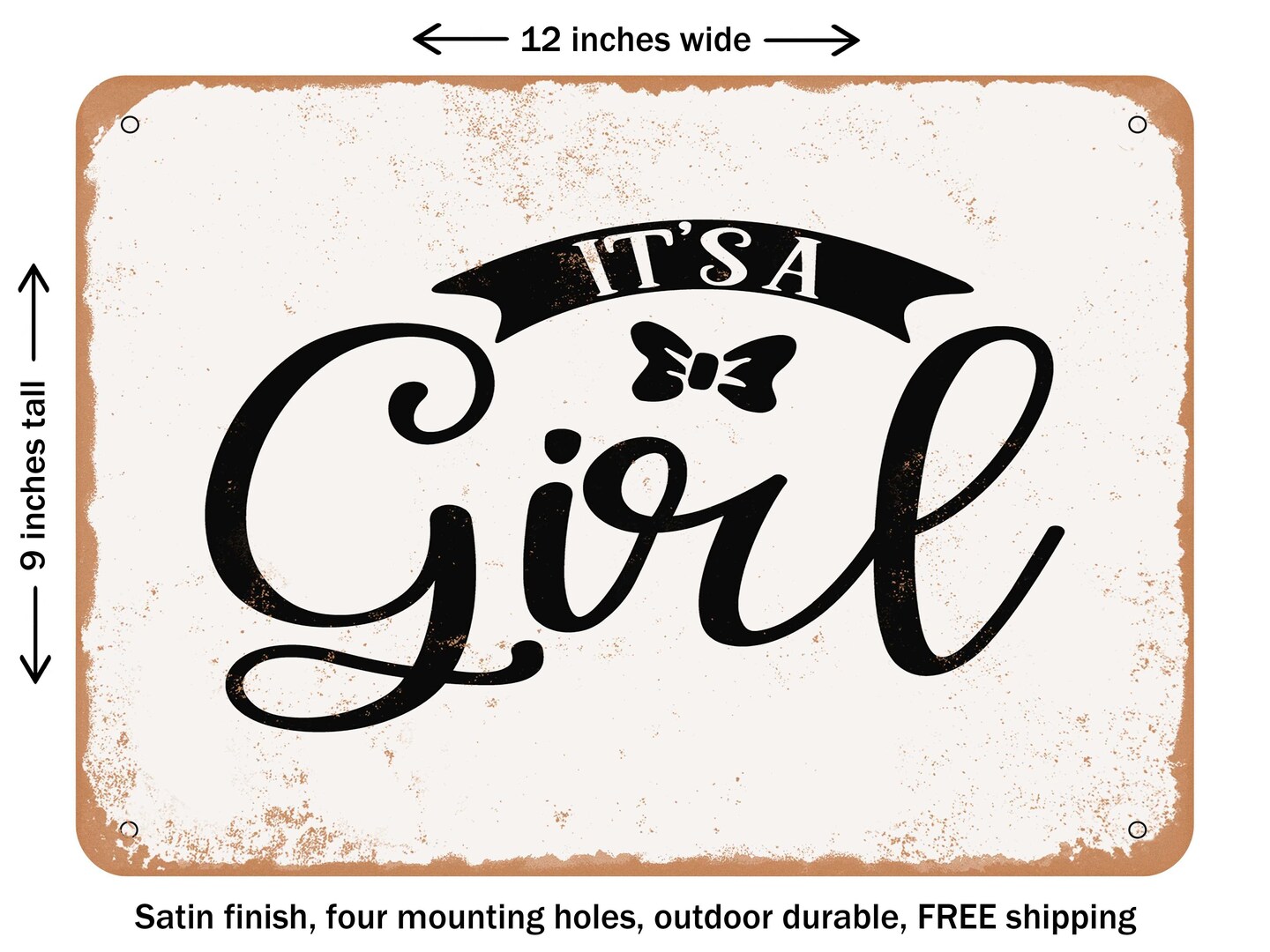 DECORATIVE METAL SIGN - Its a Girl - Vintage Rusty Look | Michaels DECORATIVE METAL SIGN - Its a Girl - Vintage Rusty Look | Michaels