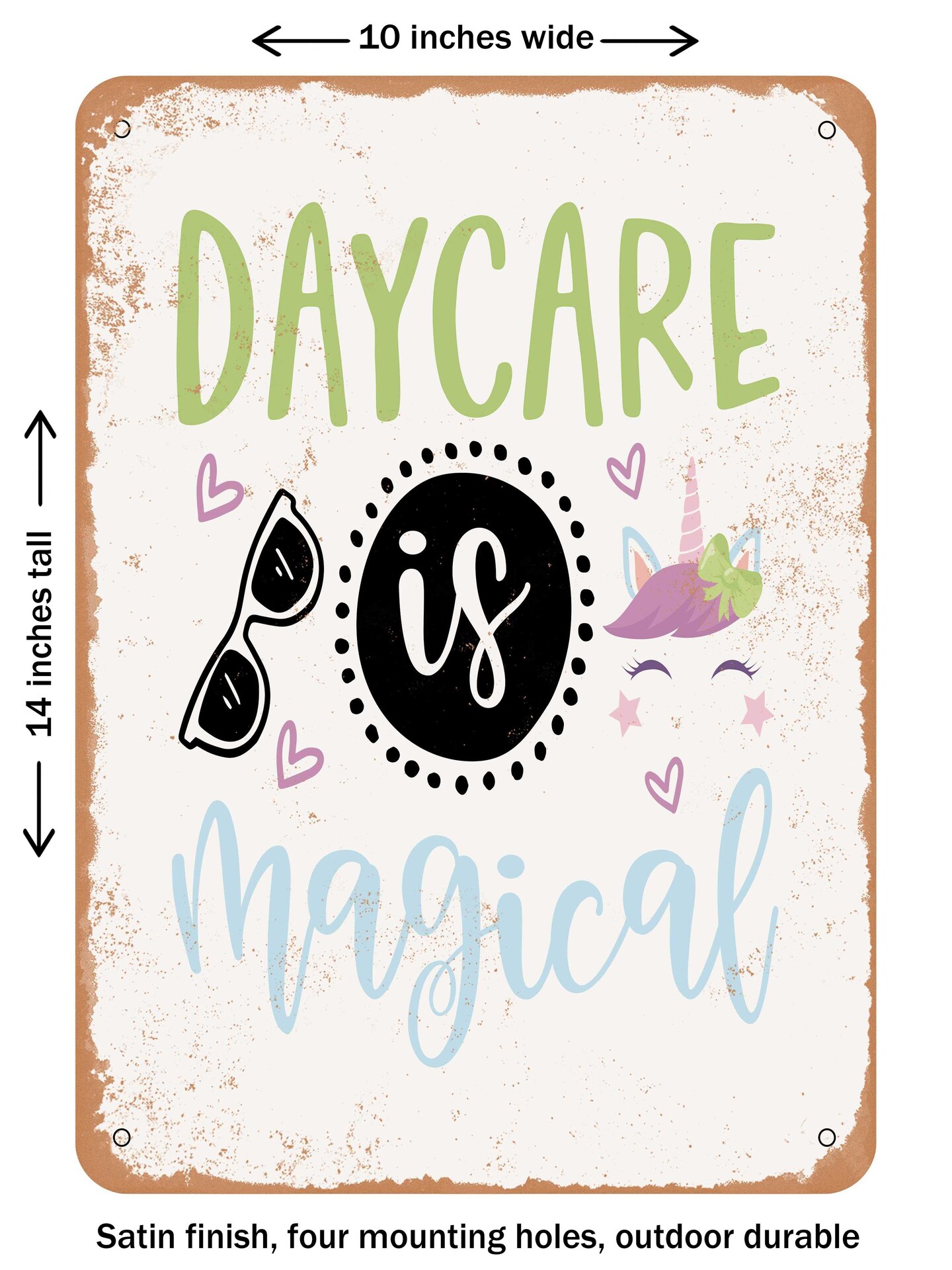 DECORATIVE METAL SIGN - Daycare is Magical - 2 - Vintage Rusty Look ...