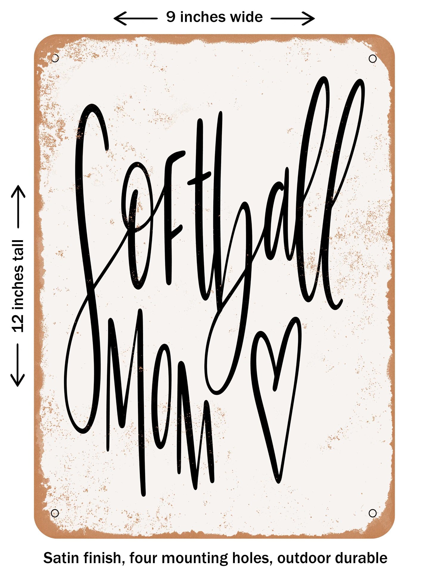 DECORATIVE METAL SIGN - Softball Mom - 2 - Vintage Rusty Look | Michaels