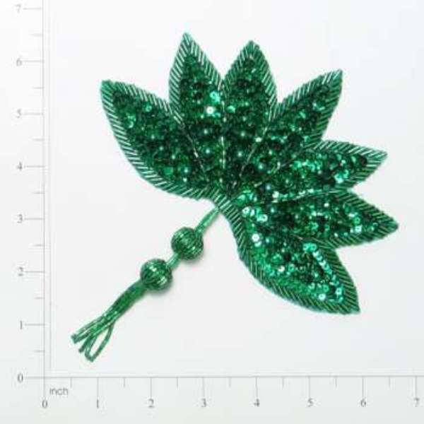Leaf with Tassel Sequin Applique/Patch | Michaels