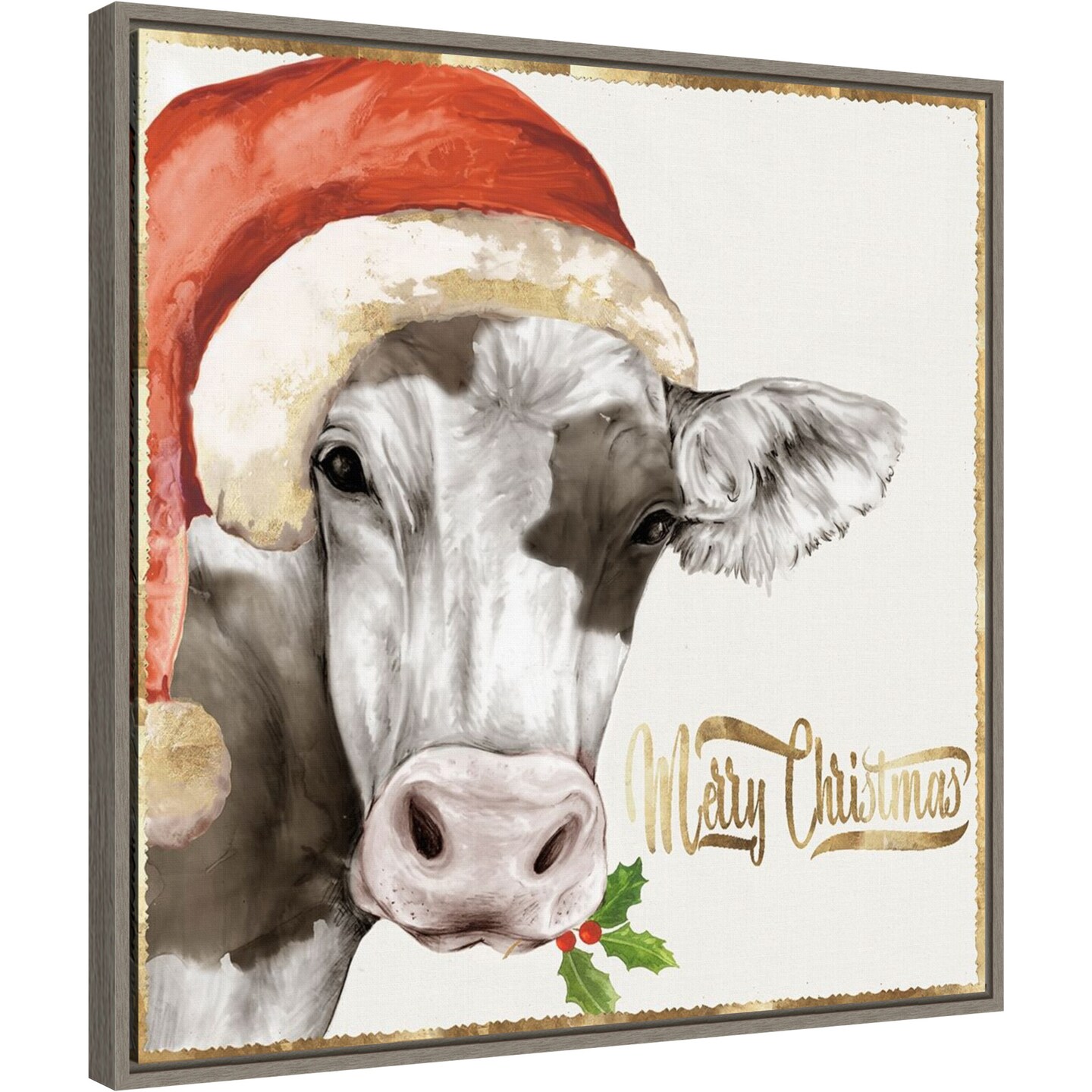 Christmas Cow by PI Studio Canvas Wall Art Print Framed | Michaels