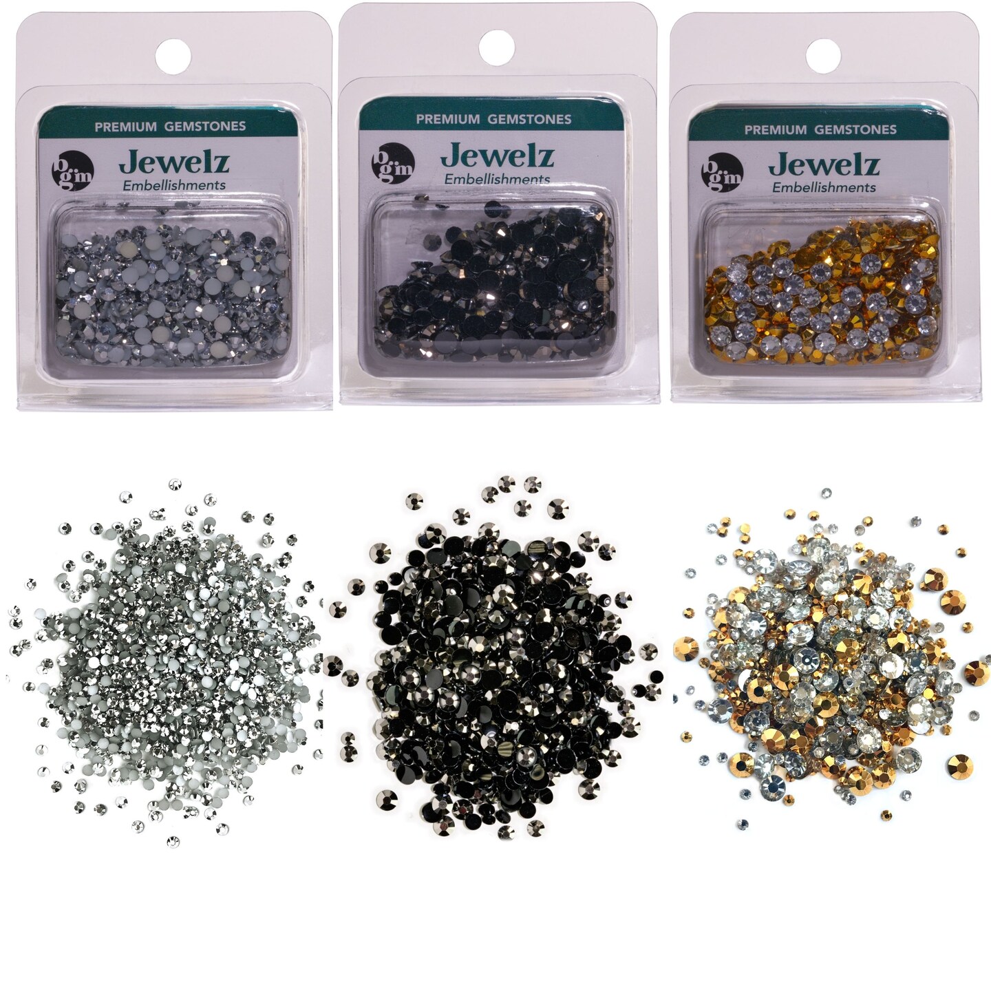 Buttons Galore and More Flat Back Jewelz Bundle - Earth Iridescent ...