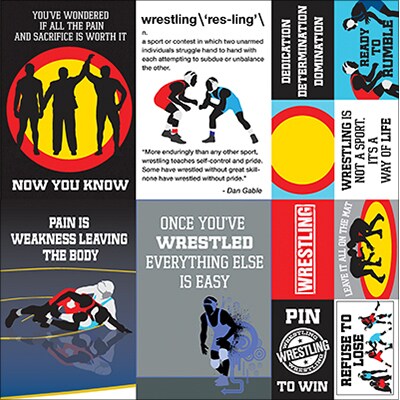 Wrestling Poster Stickers 12"X12" | Michaels
