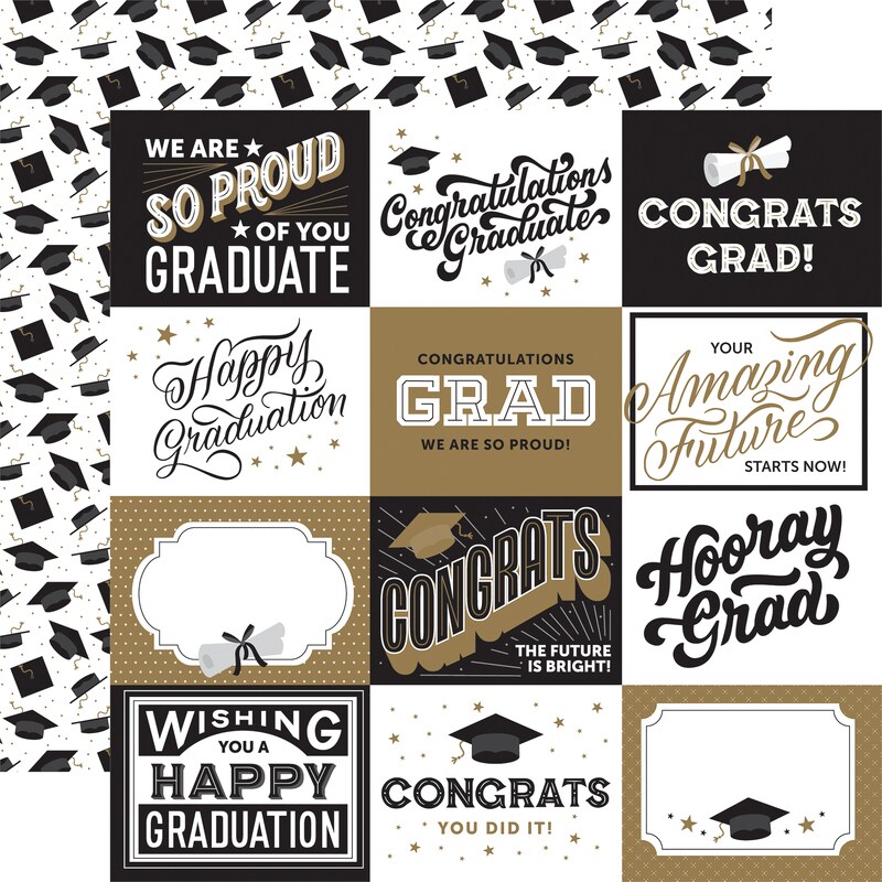 Journaling 4x3 Cards Paper - Graduation - Echo Park | Michaels