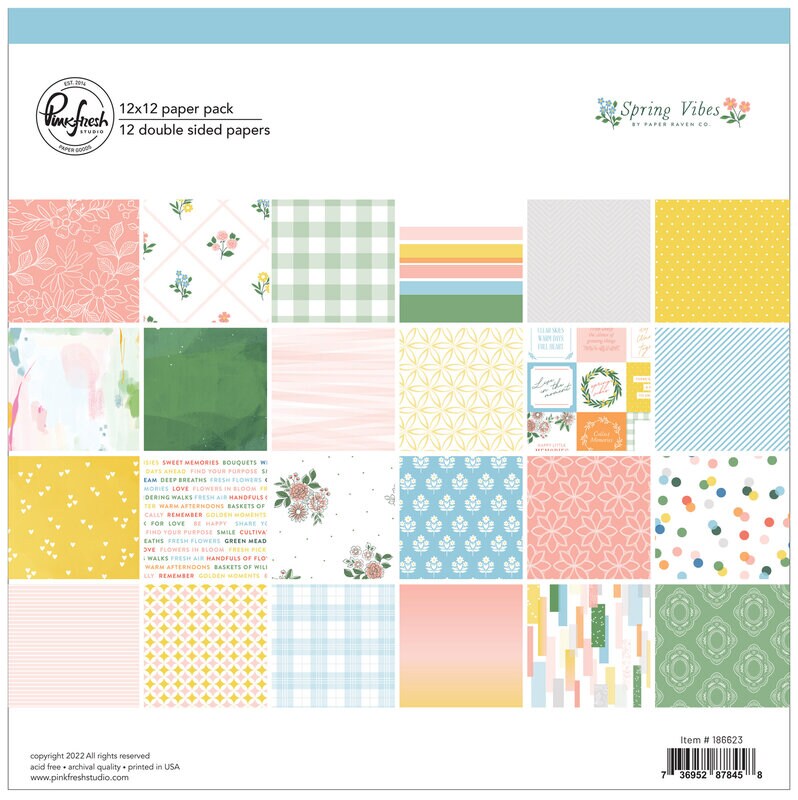 Spring Vibes 12x12 Paper Pack - Pinkfresh Studio | Michaels