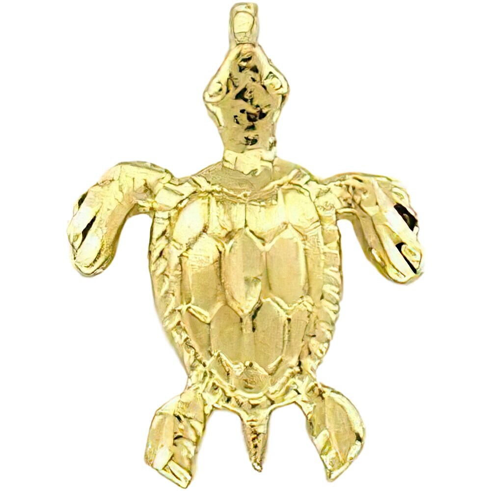 14K Gold Sea Turtle Charm Nautical Ocean Jewelry 13mm | Michaels