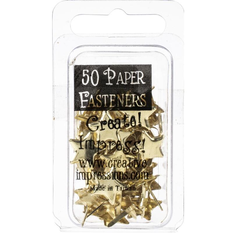 Gold Stars Metal Paper Fasteners 50/Pkg | Michaels