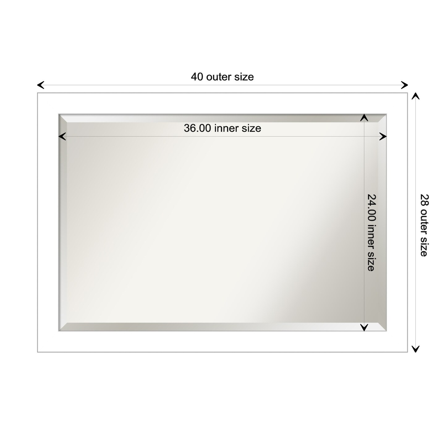 Beveled Bathroom Wall Mirror, Wedge White Frame | Michaels