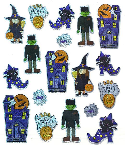 Haunted Halloween Sparkle Stickers | Michaels