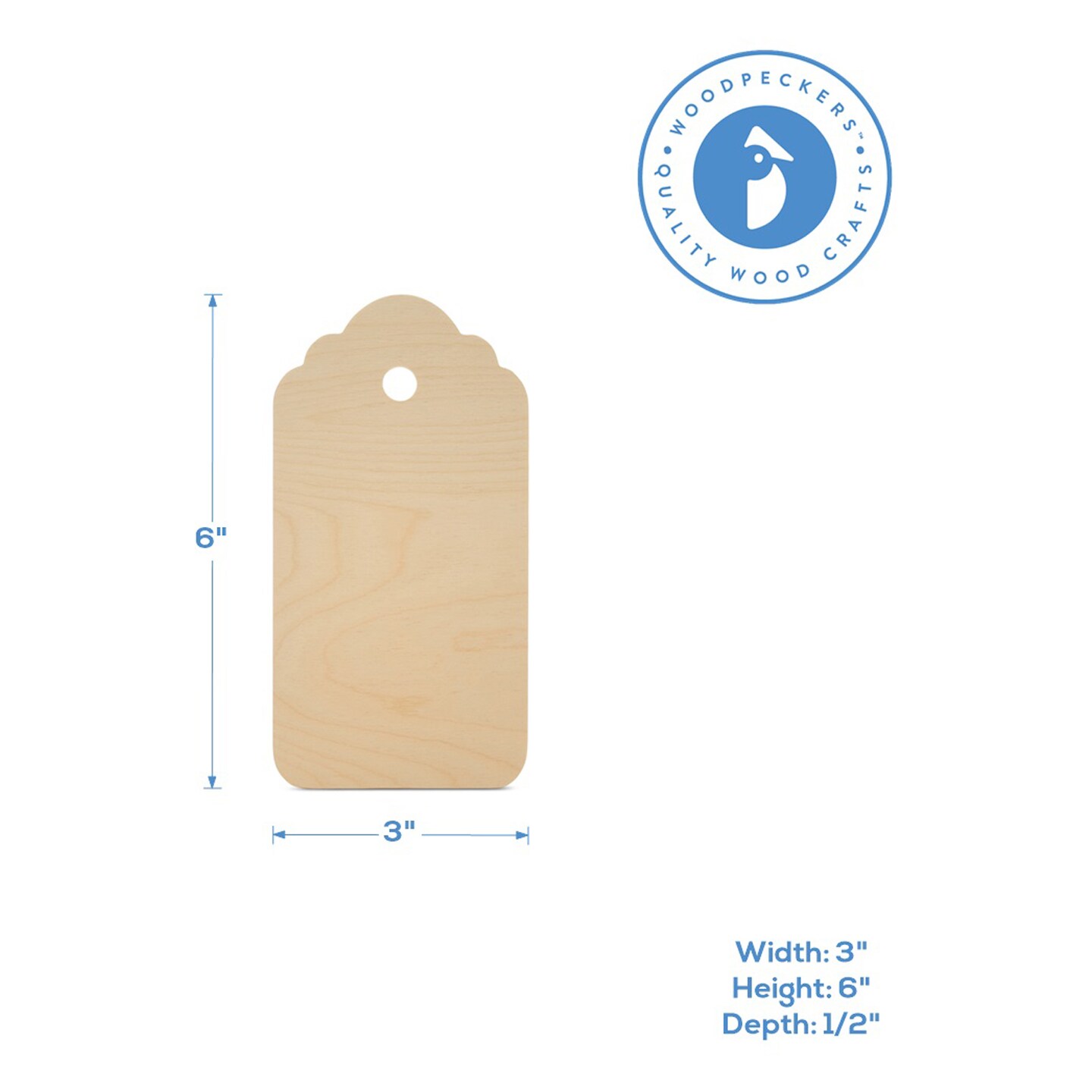 Wood Gift Tag Cutout, Multiple Sizes Available, Unfinished Tags for ...