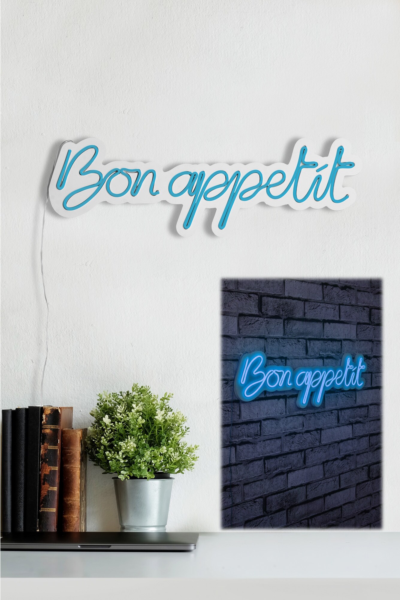 23.6" Novelty Bon Appetit Led Neon Sign Wall Décor - Blue | Neon Lights ...