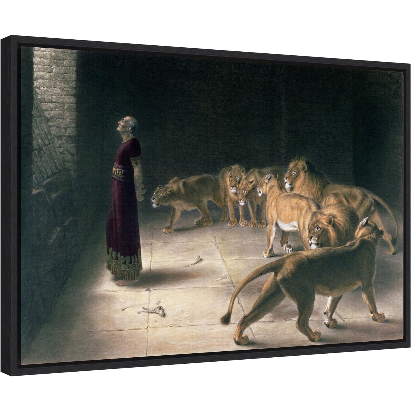 Daniel in the Lions Den 1892 by Briton Riviere Canvas Wall Art Print ...