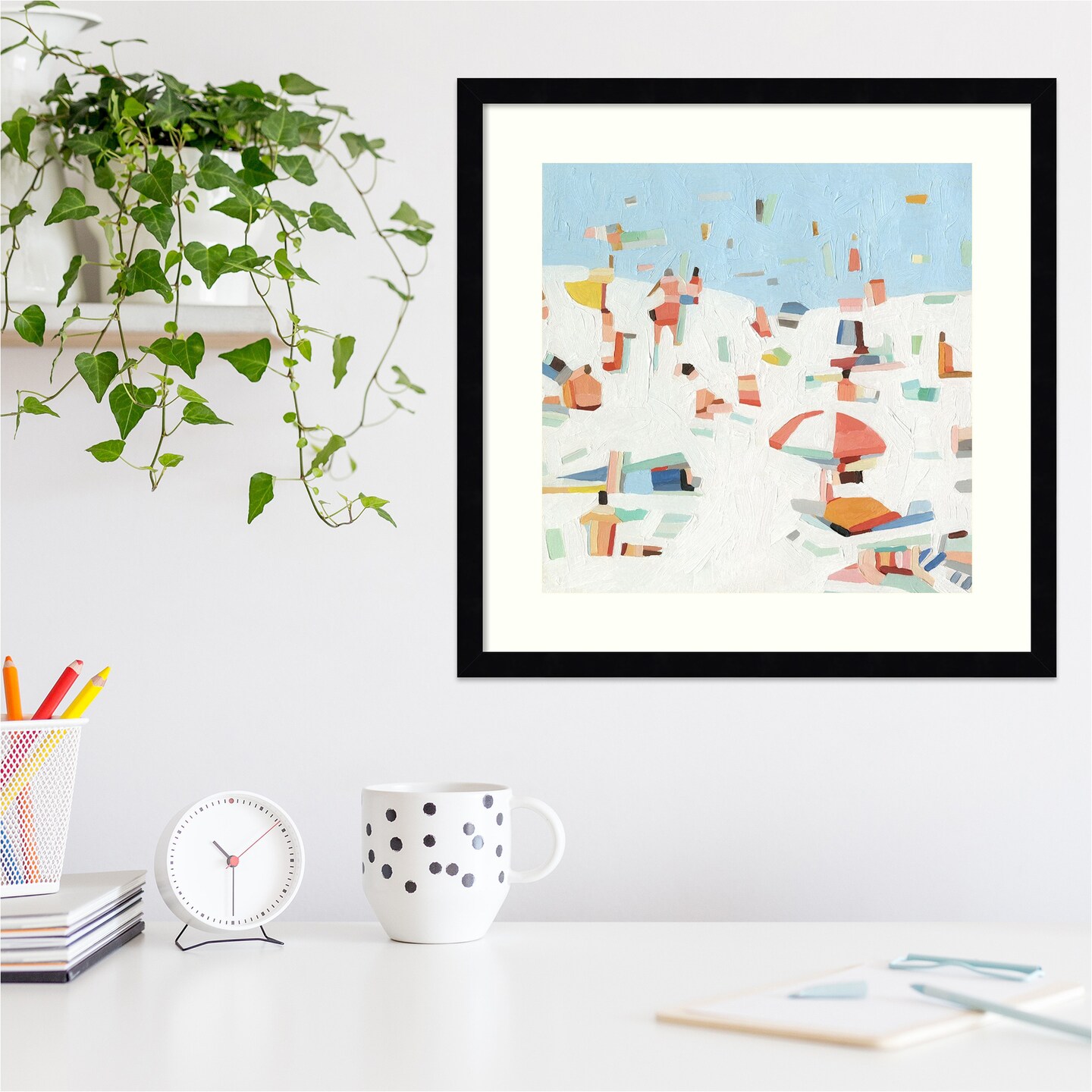 Summer Confetti III by Emma Scarvey Wood Framed Wall Art Print | Framed ...