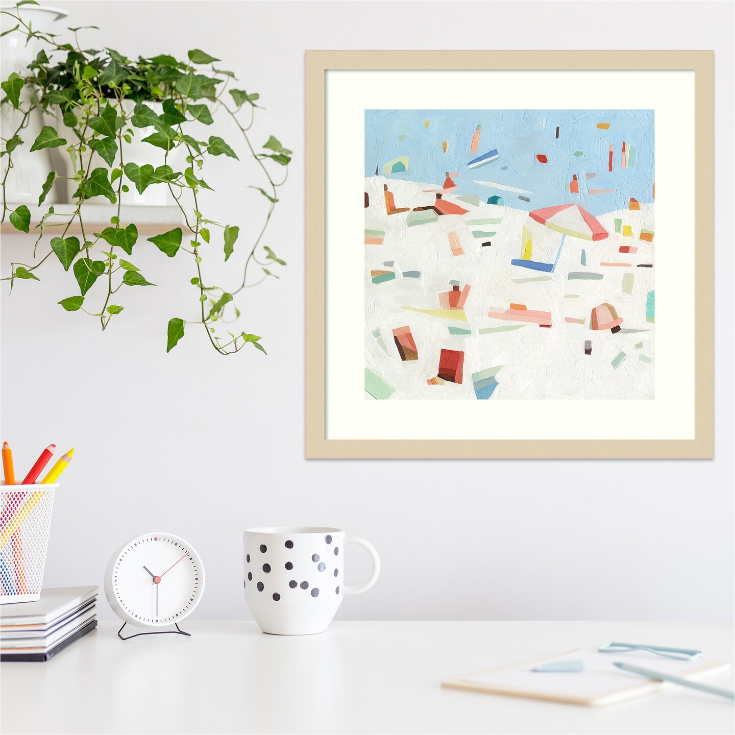 Summer Confetti IV by Emma Scarvey Wood Framed Wall Art Print | Framed ...