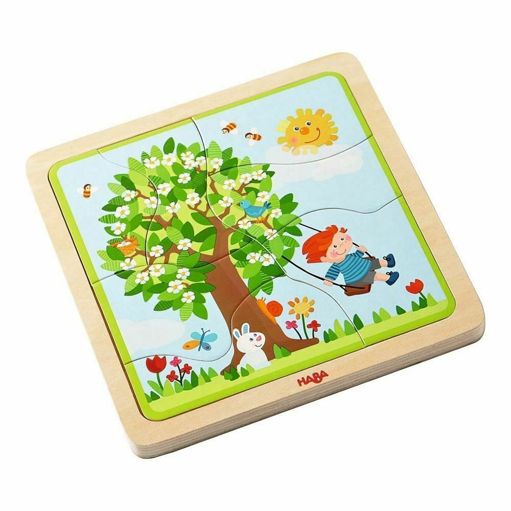 HABA Wooden Puzzle My time of Year with Four Layers - One for Each ...