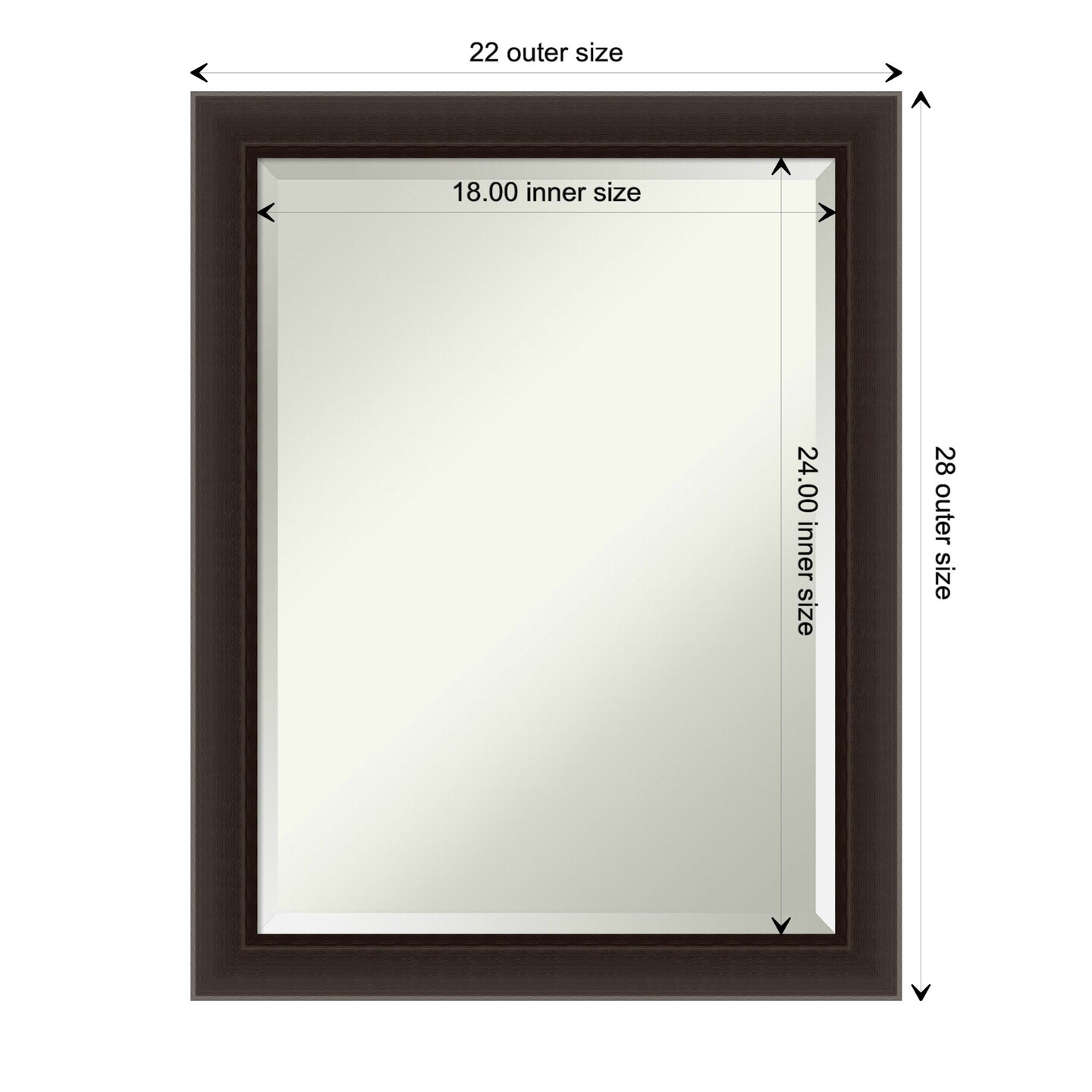 Beveled Wood Bathroom Wall Mirror, Romano Espresso Narrow Frame | Michaels