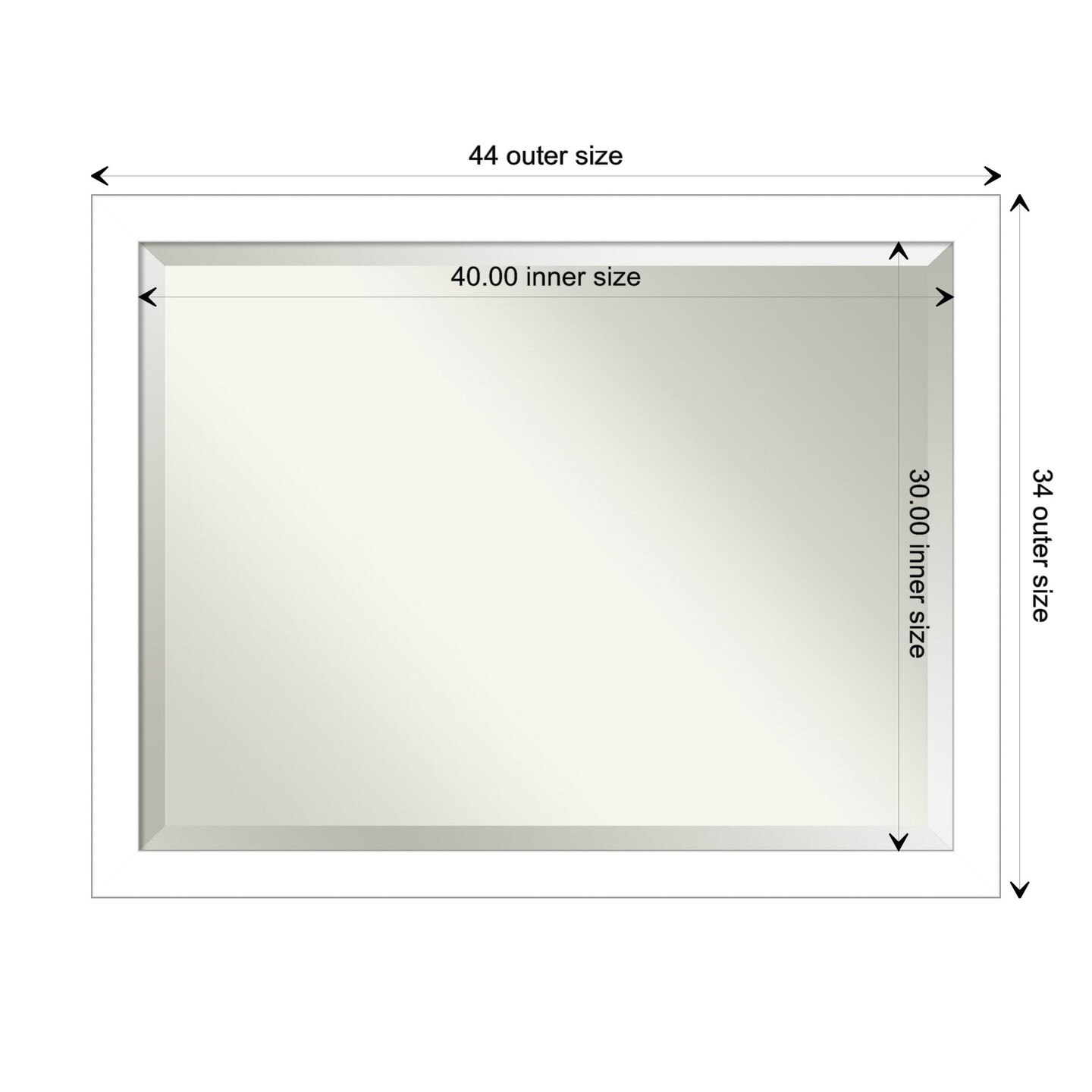Beveled Bathroom Wall Mirror, Wedge White Frame | Michaels