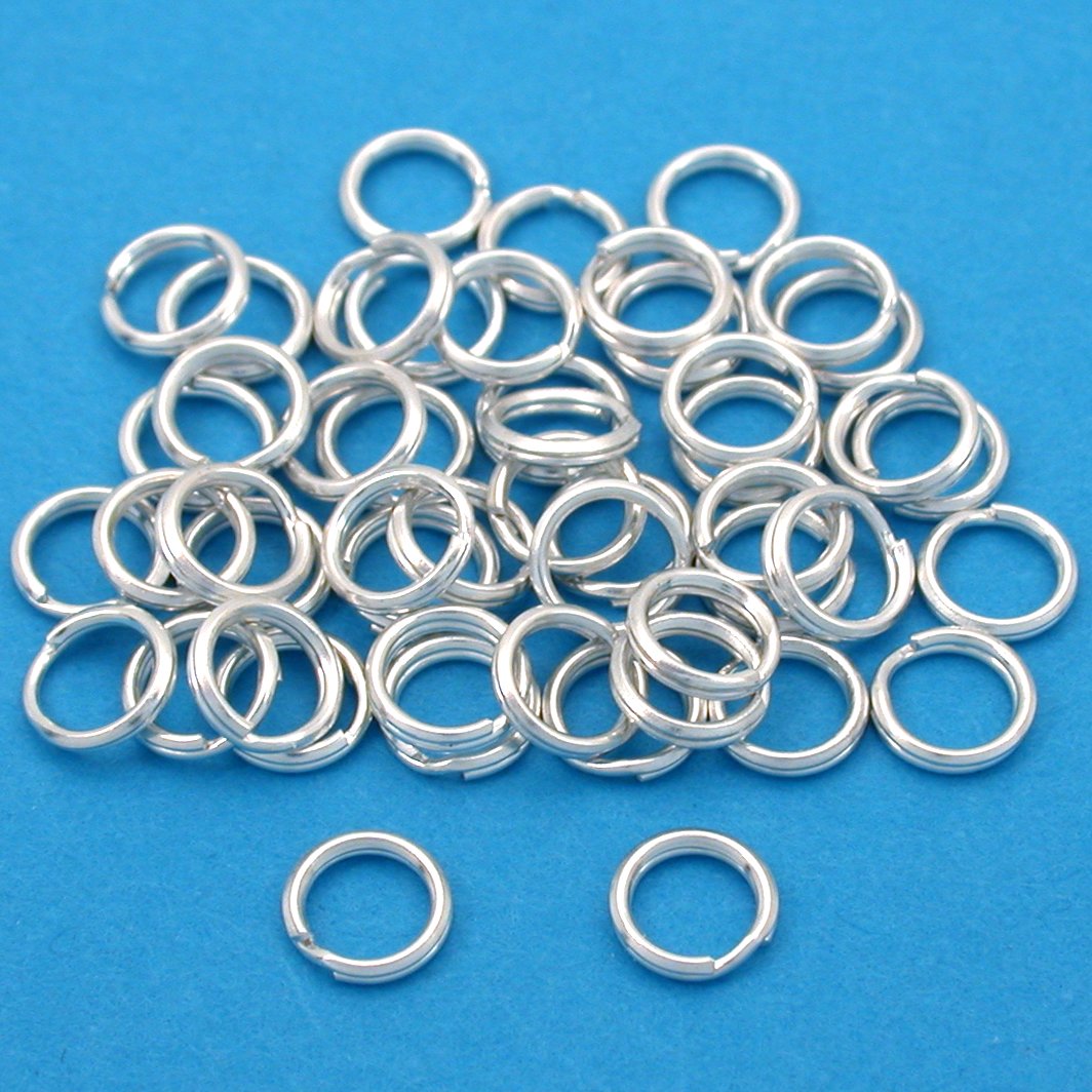 50 Sterling Silver Split Rings Beading Findings 6mm New Michaels