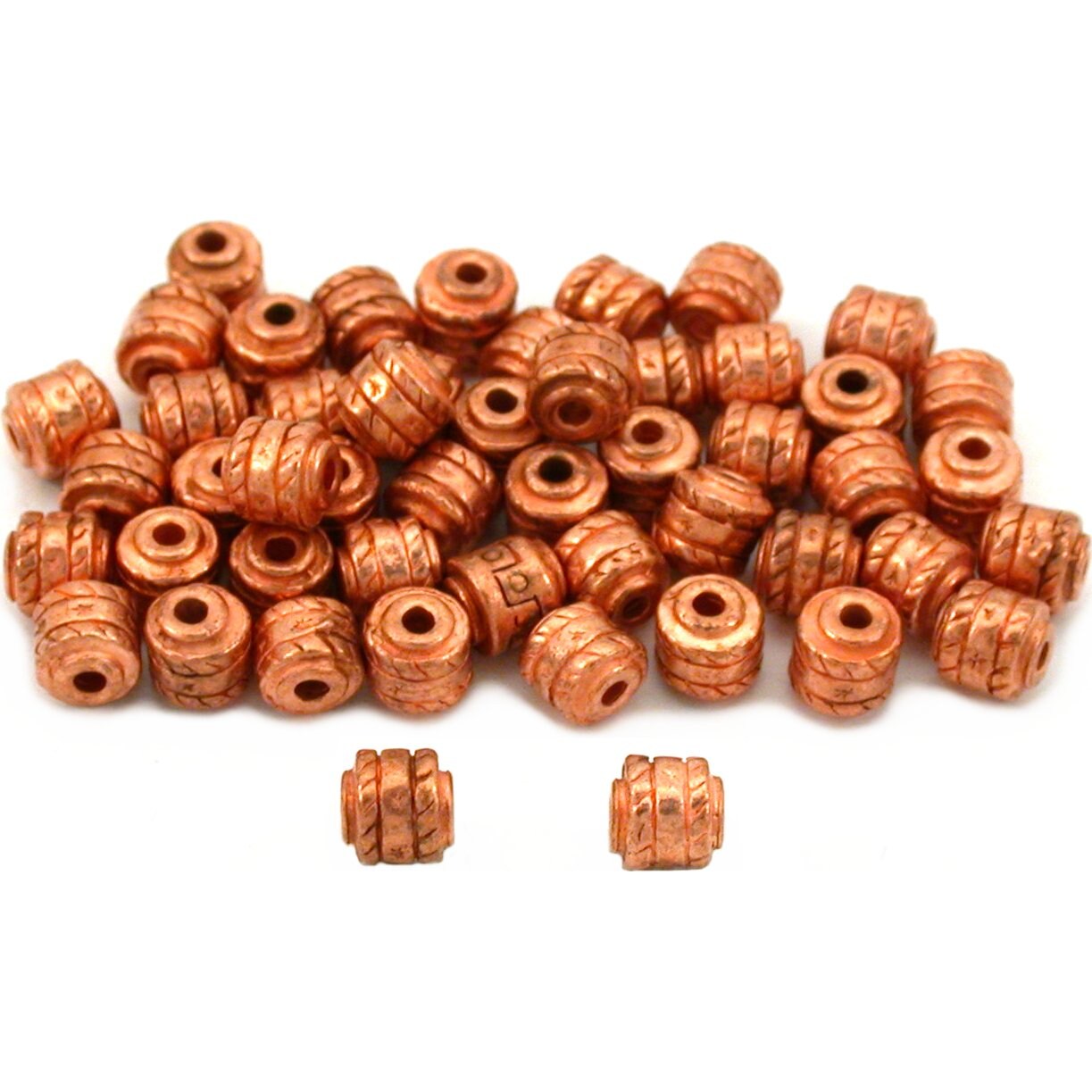 Barrel Bali Beads Copper Plated Parts 4.5mm Approx 50 | Michaels