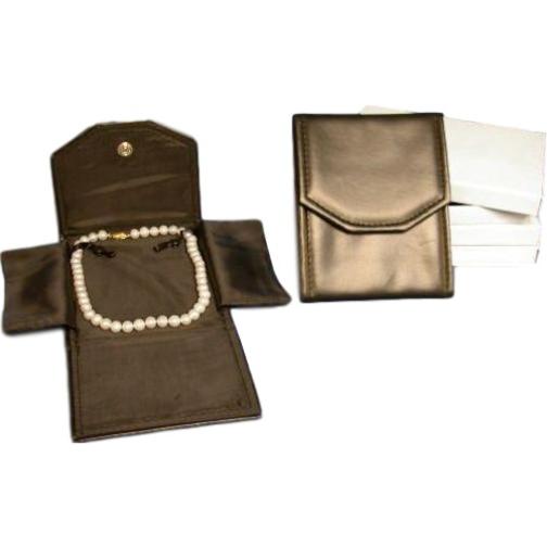 3 Black Leather Necklace Jewelry Travel Folder Display Cases | Michaels
