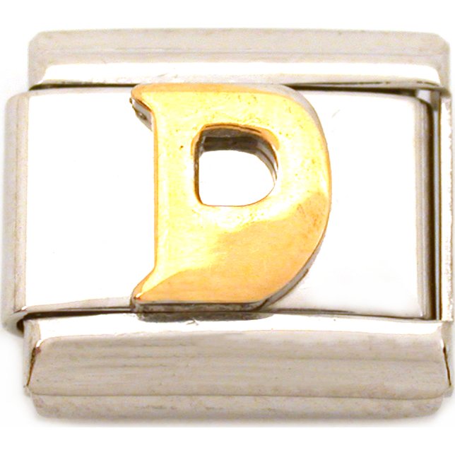 D Italian Charm Gold Plated Letter | Michaels
