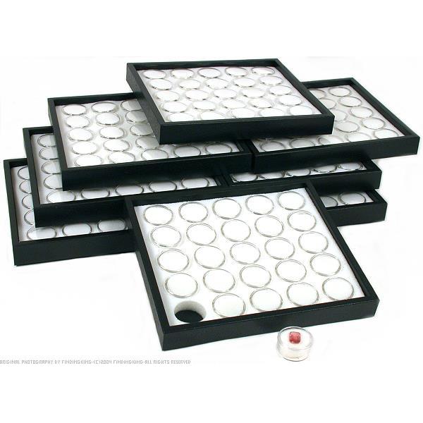 8 White 25 Gem Jars Display & Stackable Tray | Michaels