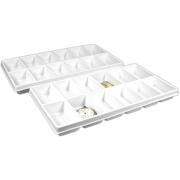 24 Slot Pocket Watch Jewelry White Case Display Trays | Michaels