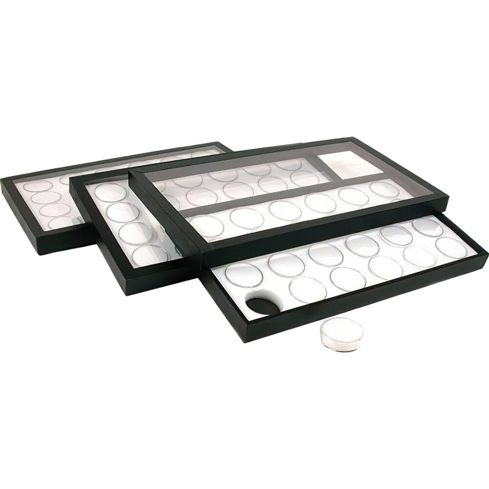 72 Gem Jars White Display Tray Travel Case Acrylic Lid | Michaels