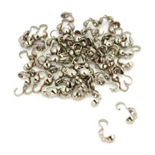 60 Bead Tips Clamshell Rhodium Plated Bead Stringing Parts | Michaels