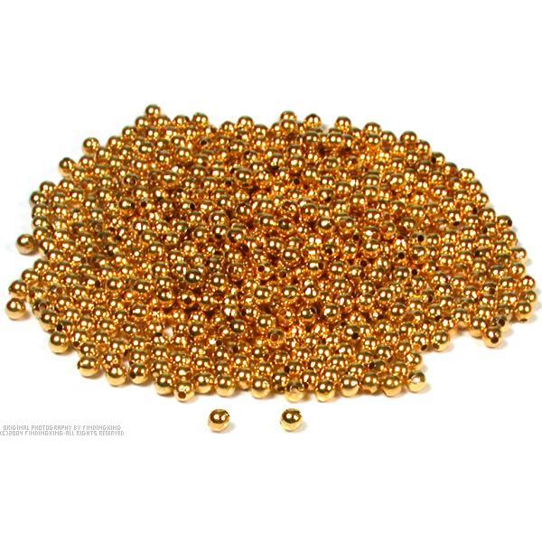 700 Round Beads Gold Plated Beading Ball Stringing 3mm | Michaels