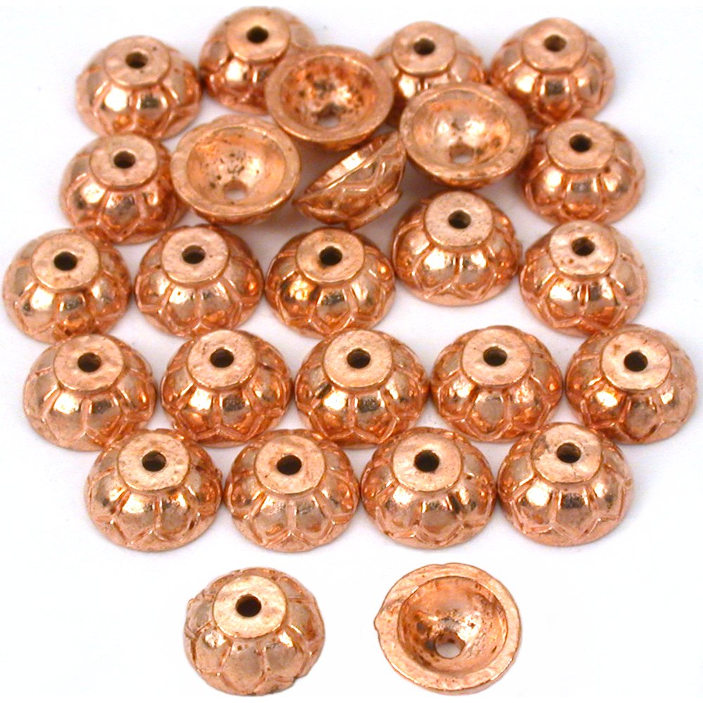 Bali Bead End Caps Copper Plated Beads 8mm Approx 25 | Michaels
