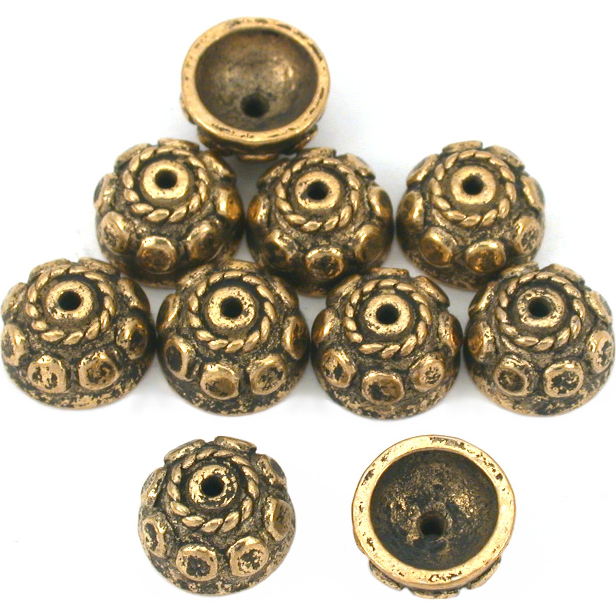 Bali Bead End Caps Antique Gold Plated 9.5mm Approx 10 | Michaels