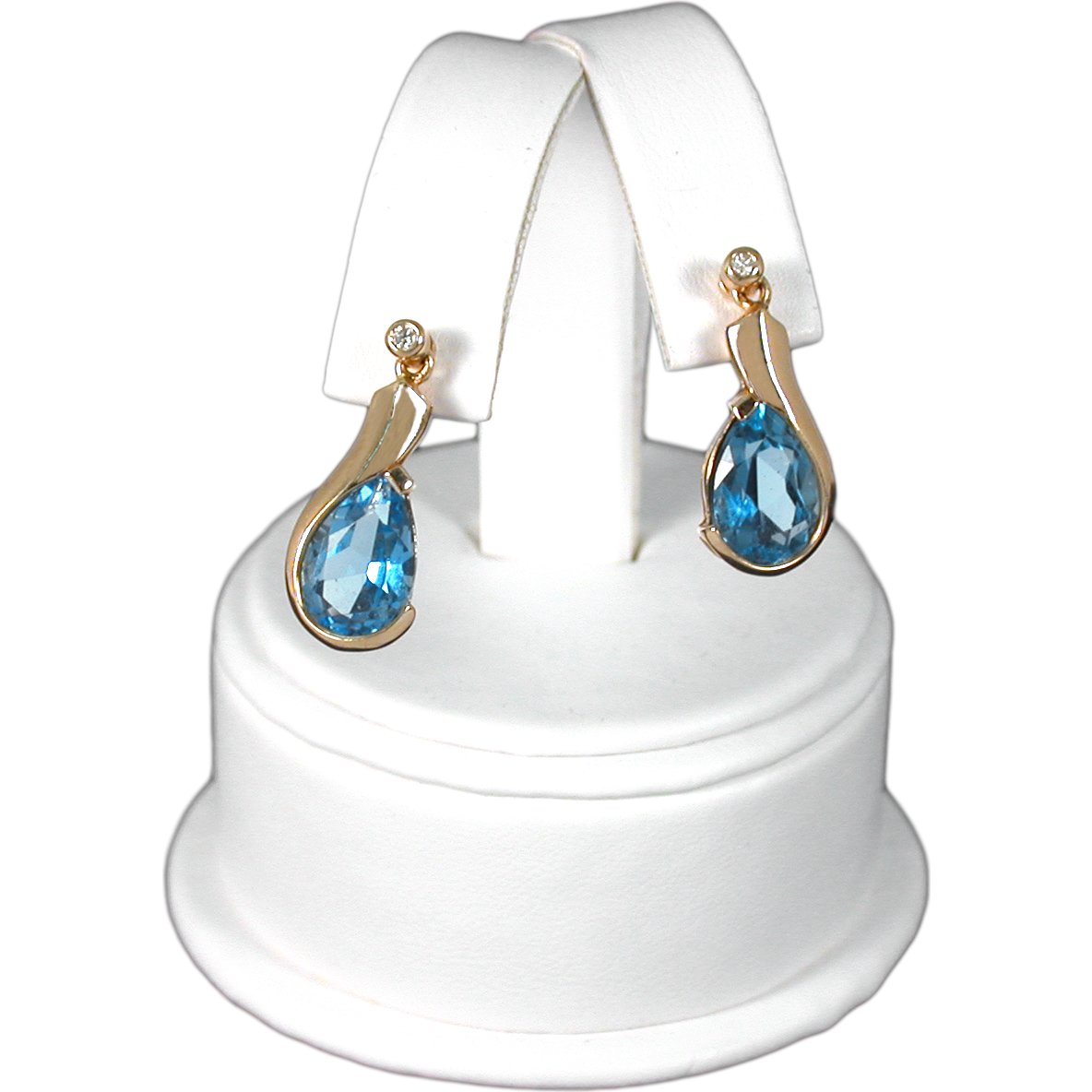 White Leather Earring Display Showcase Counter Stand | Michaels