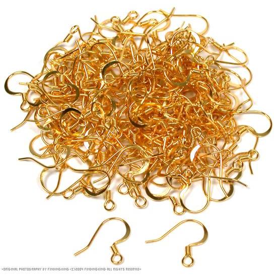176 Earring Wires Yellow Gold Plated Fish Hook 22 Gauge | Michaels
