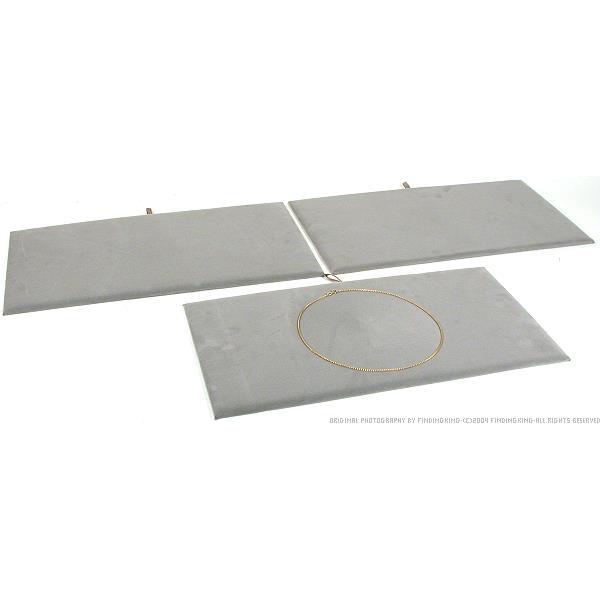 3 Gray Velvet Jewelry Chain Display Pad Showcase Tray Inserts 14 1/8 ...