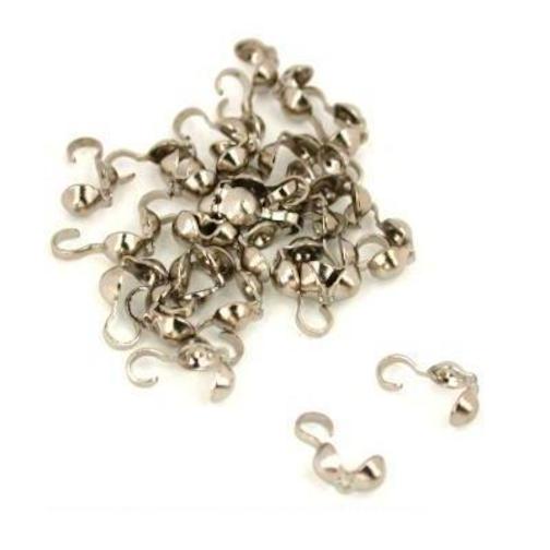 30 Bead Tips Clamshell Rhodium Plated Bead Stringing Parts | Michaels