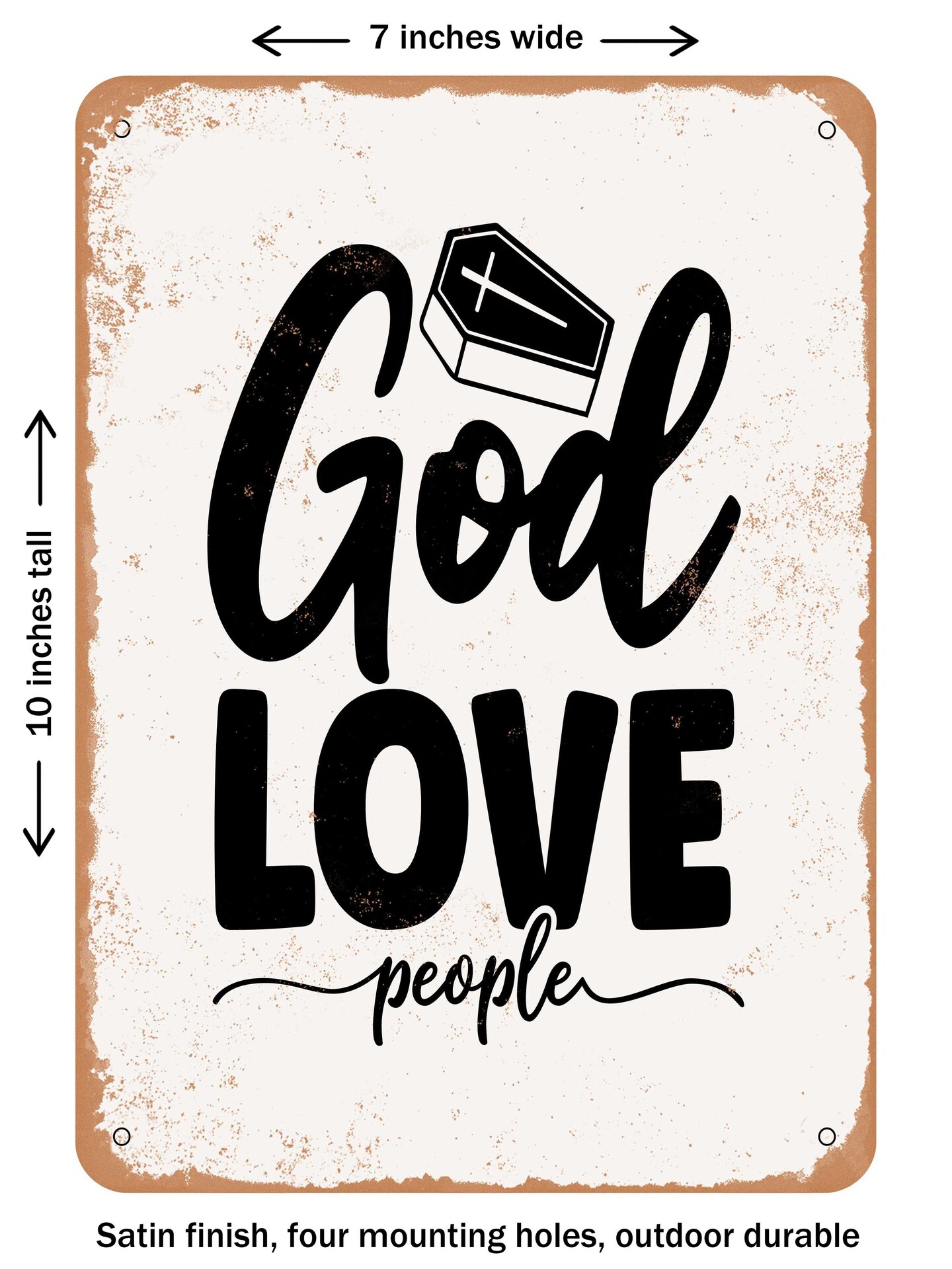DECORATIVE METAL SIGN - God Love People - Vintage Rusty Look | Michaels