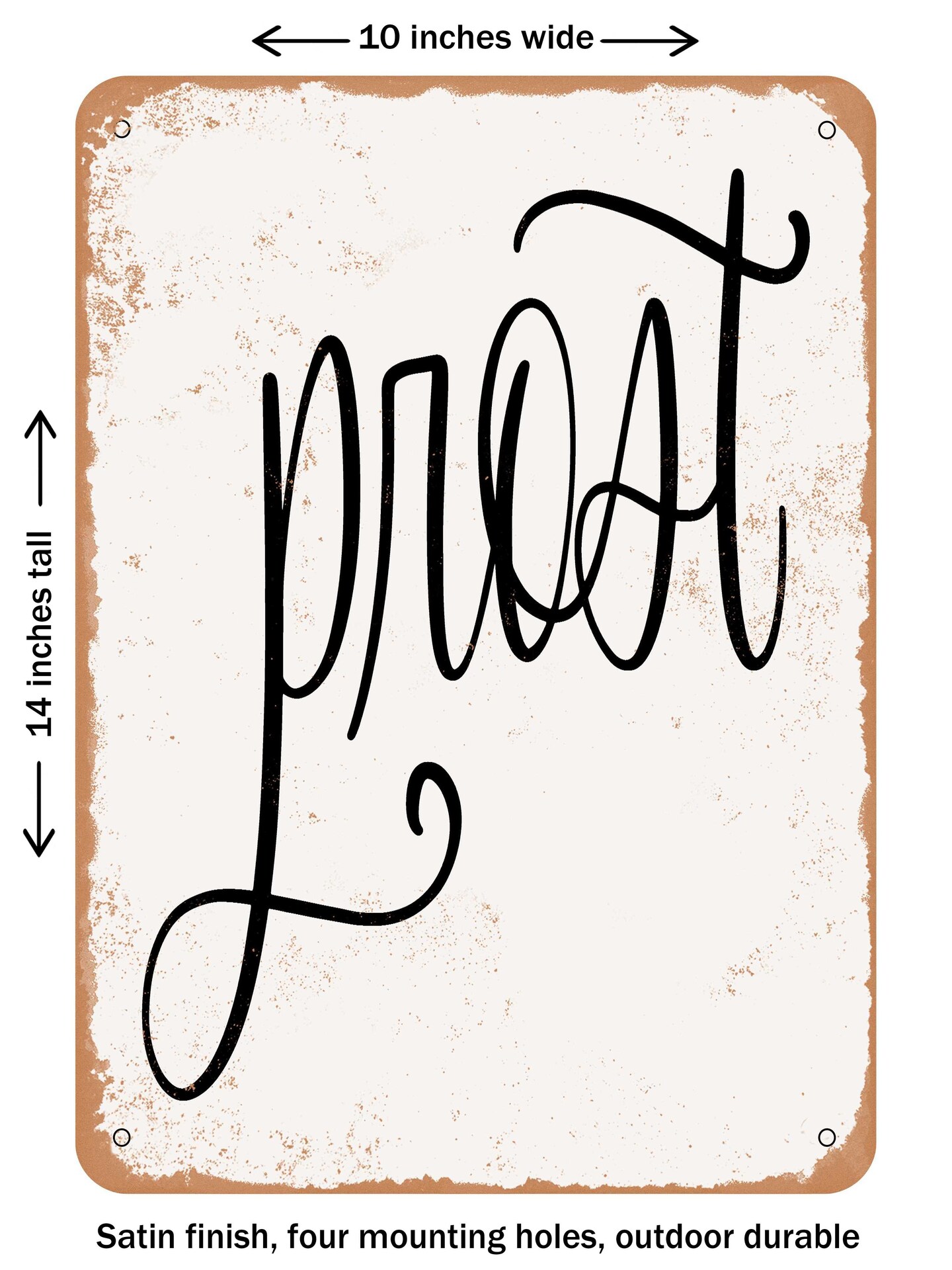 DECORATIVE METAL SIGN - Prost - Vintage Rusty Look | Signs | Michaels