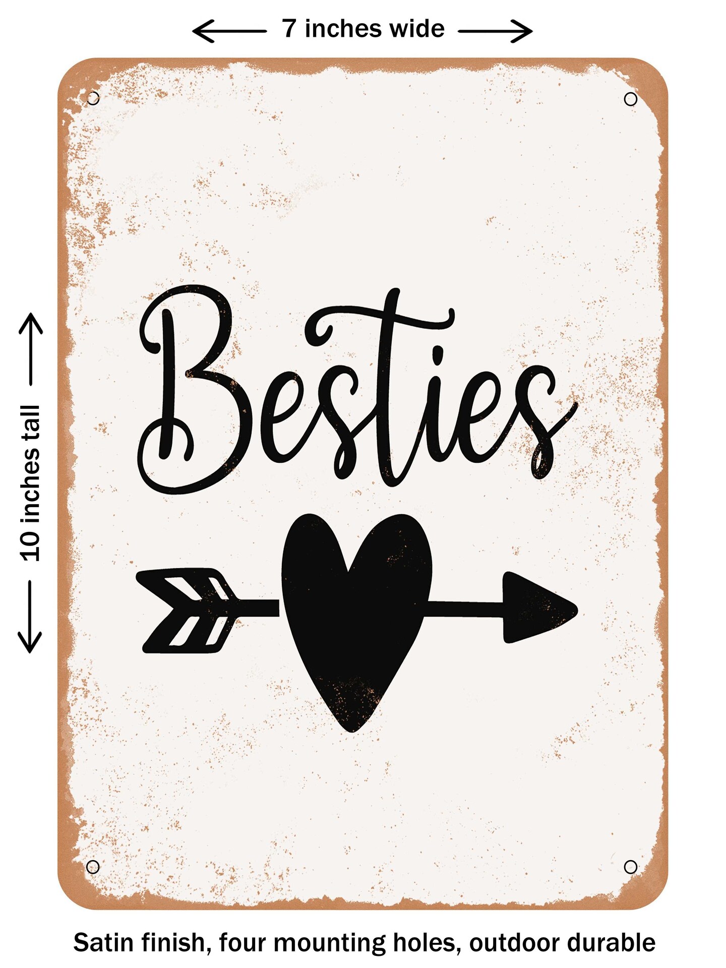 DECORATIVE METAL SIGN - Besties - Vintage Rusty Look | Michaels DECORATIVE METAL SIGN - Besties - Vintage Rusty Look | Michaels