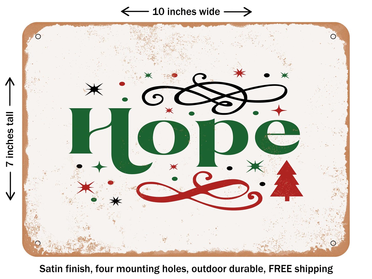 DECORATIVE METAL SIGN - Hope - Vintage Rusty Look | Signs | Michaels