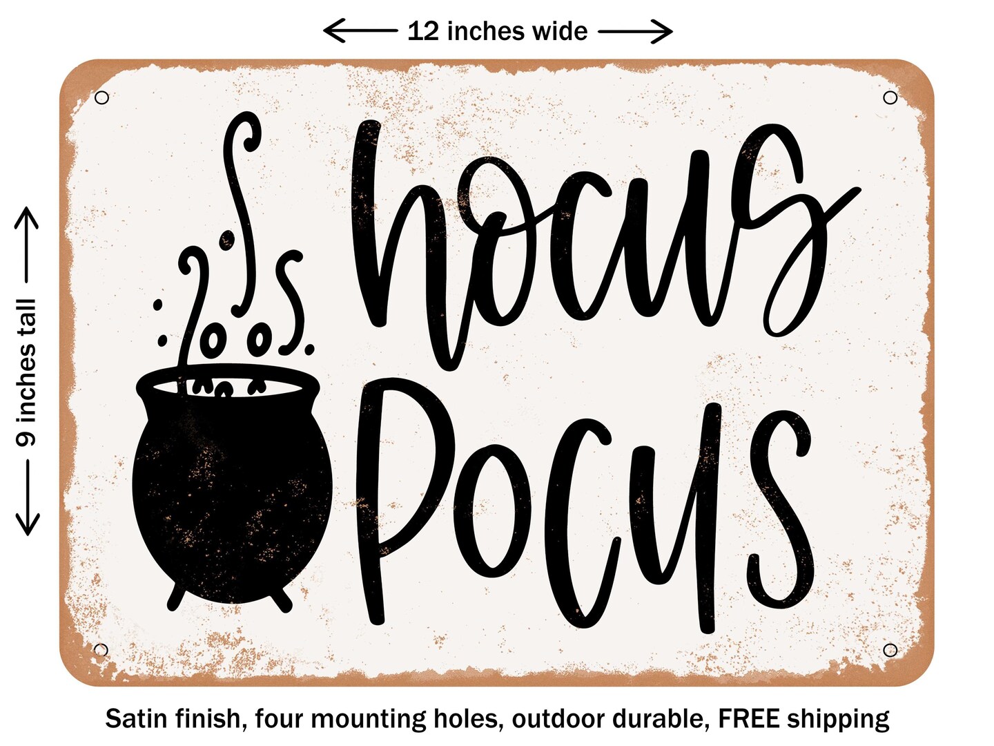 DECORATIVE METAL SIGN - Hocus Pocus - Vintage Rusty Look | Signs | Michaels