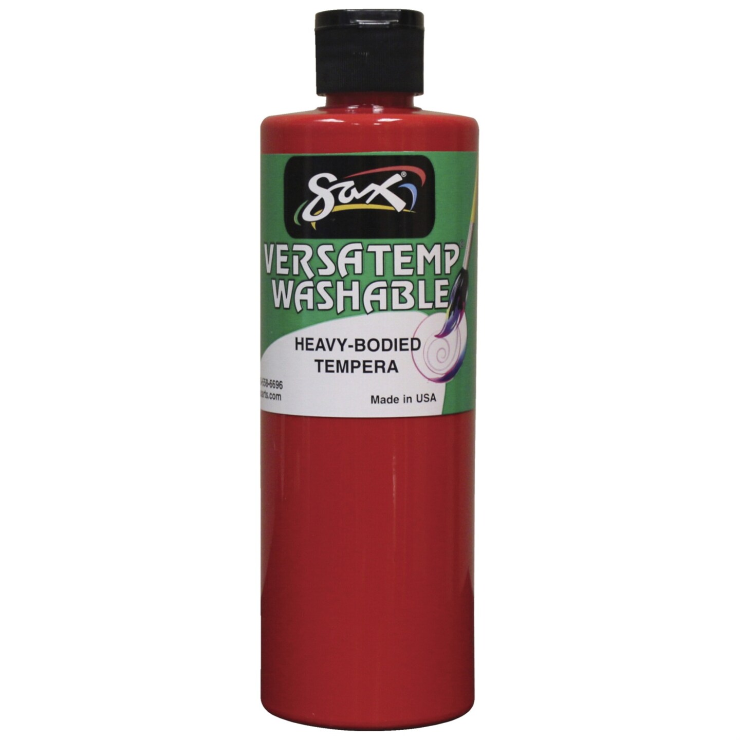 Sax Washable Versatemp Heavy Bodied Tempera Paint, Primary Red, Pint ...