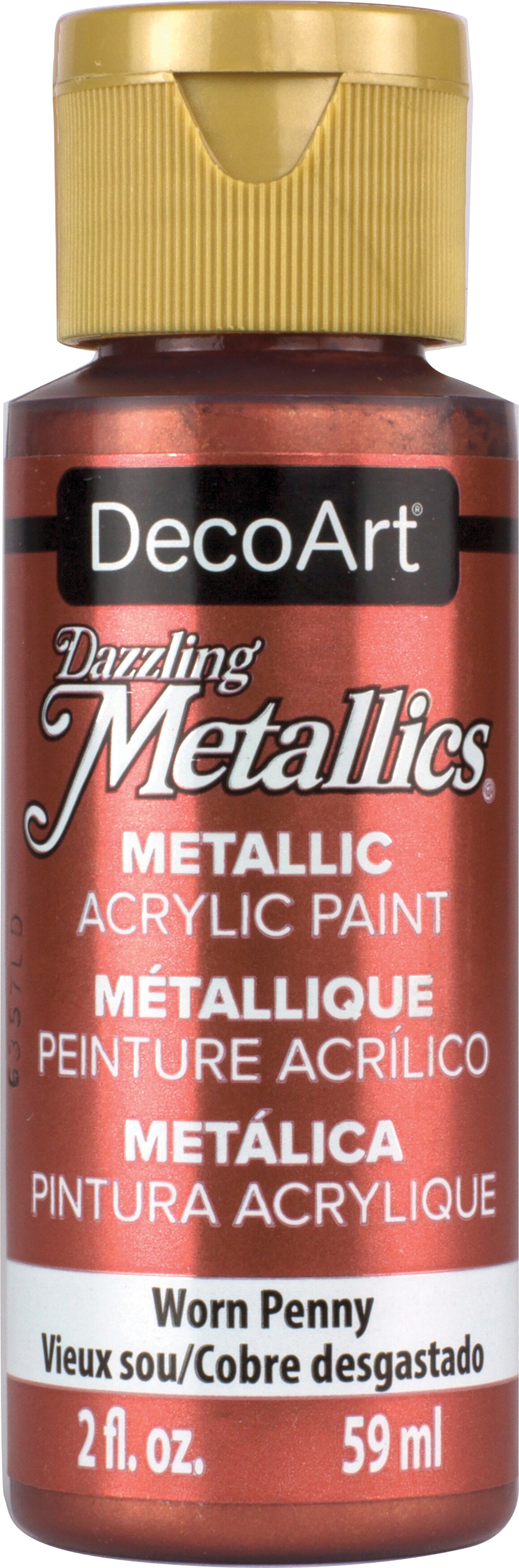 DecoArt Dazzling Metallics Acrylic Paint 2oz-Worn Penny | Accessories ...