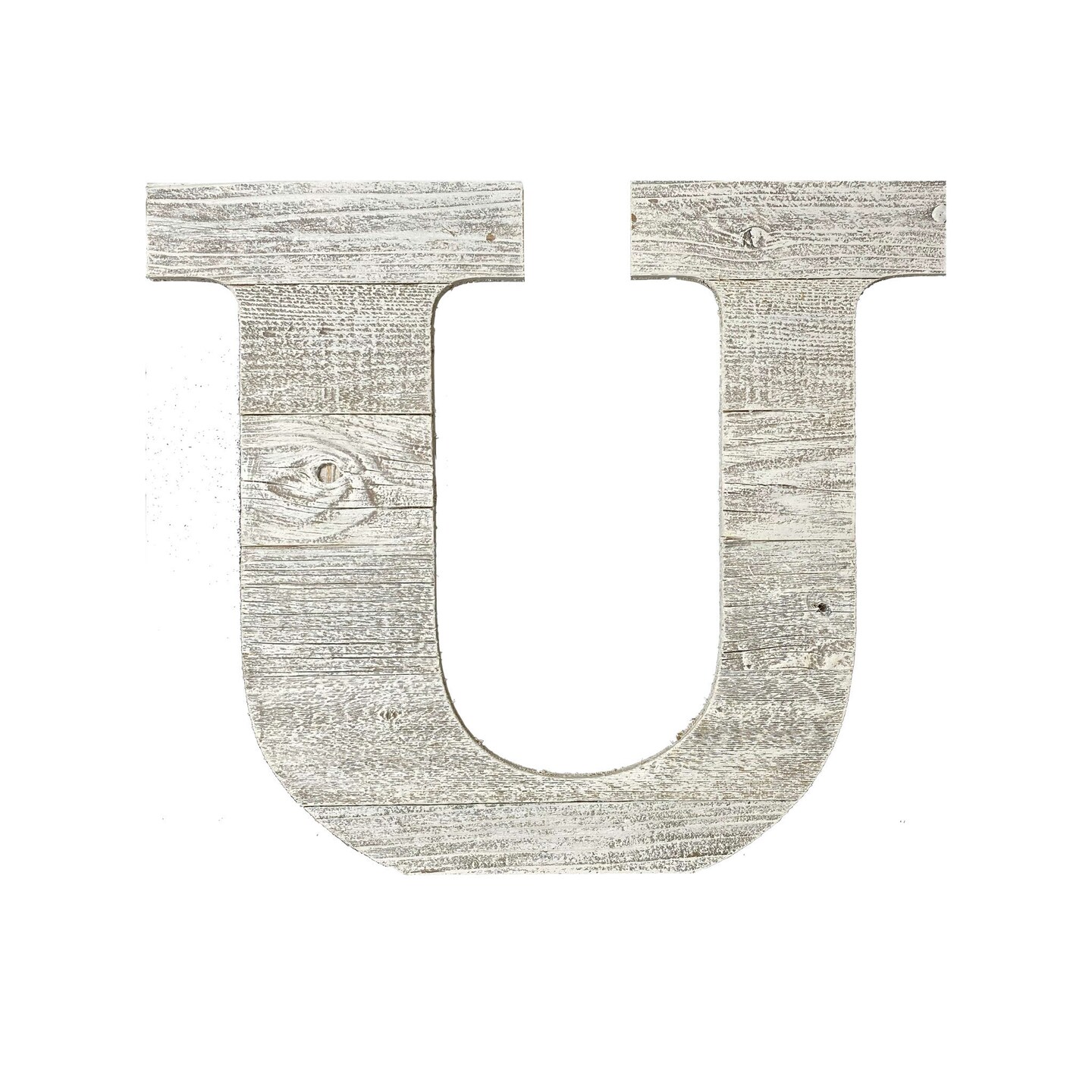 Rustic Farmhouse Large 16" White Decorative Monogram Wood Letter | Michaels