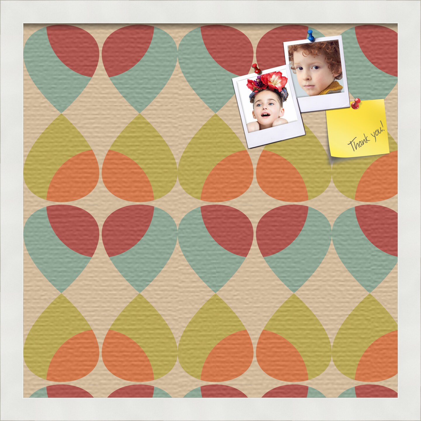 PinPix Custom Bulletin Board Kaliedescope Poster Board Has a Fabric ...