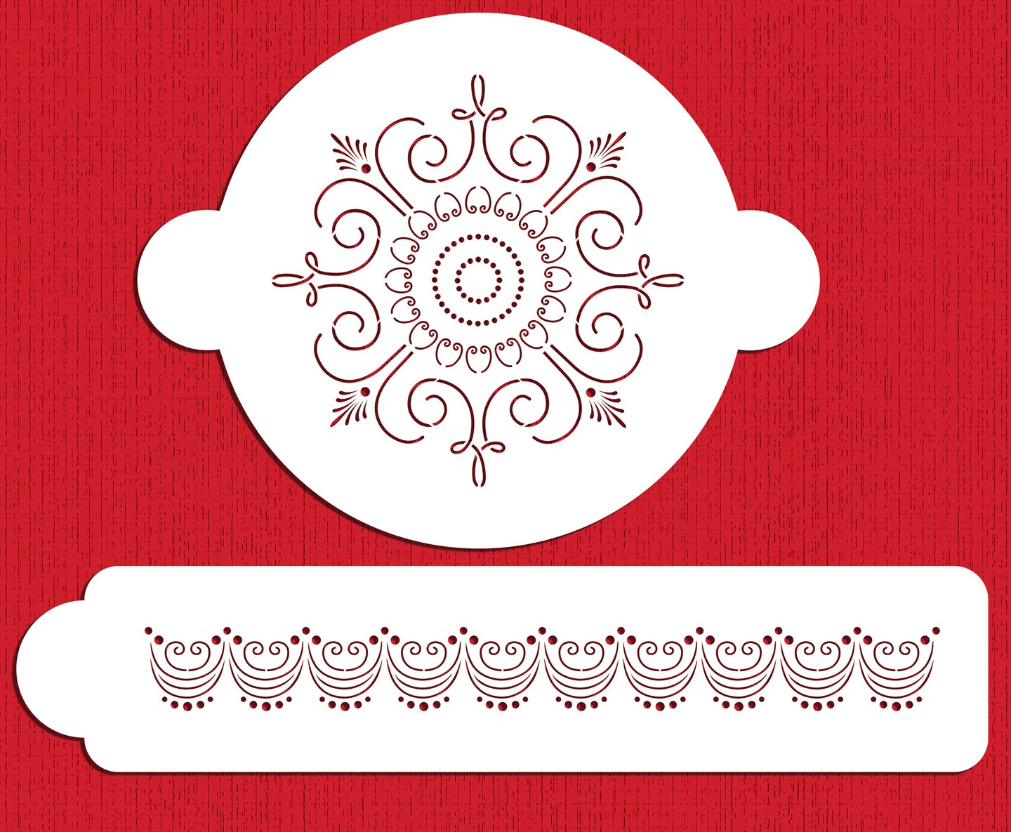 Victorian Circle Set Cake Stencils | C408 by Designer Stencils | Cake ...
